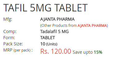 Tafil 20mg Review: Yet Another Uncommon Tadalafil Brand – Pill Rankings